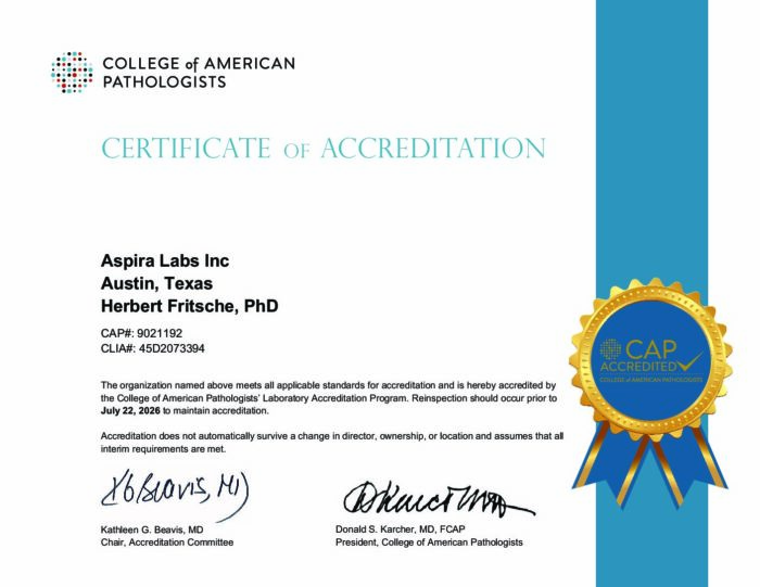 Accreditation-Certificate – Aspira Women's Health